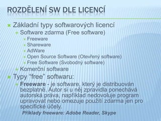 1-1zakladnipojmyit&rozdelenisw-dlelicenci | PPTX