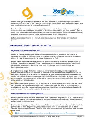 Conversaciones en el salón de clases - trascripción de videopaper | PDF