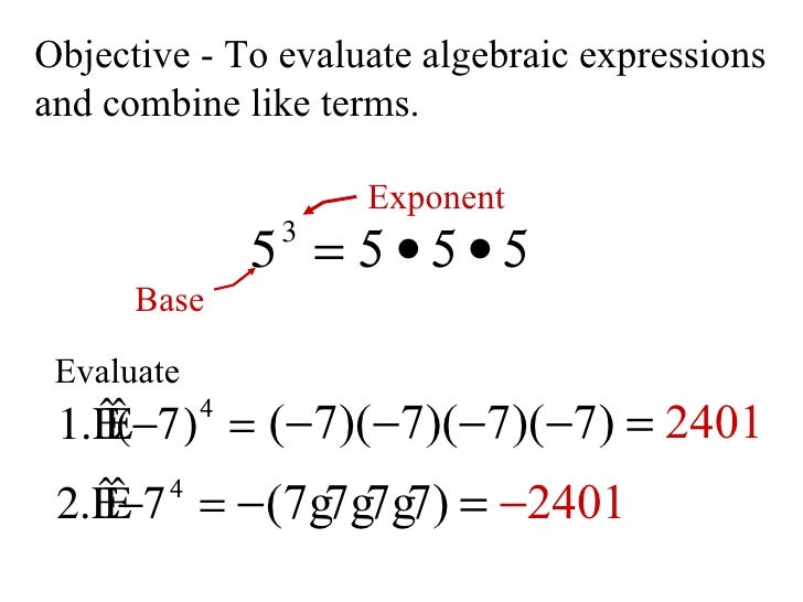 1.2 Algebraic Expressions and Models