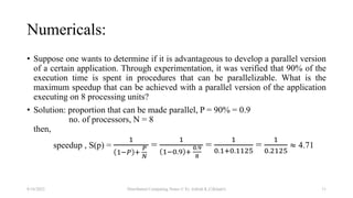 Performance of Parallel Processors | PPTX