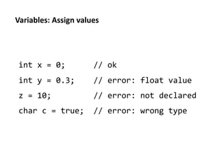 Creative Coding 1 - 2 Variables | PPT