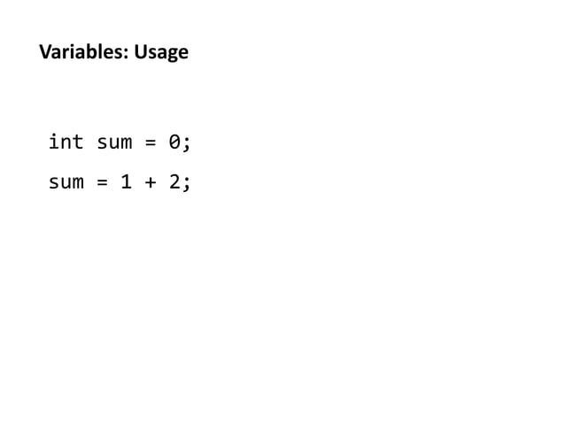 Creative Coding 1 - 2 Variables | PPT