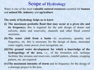 Hydrological cycle topic in Hydrology engineering subject | PPT