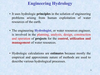 Hydrological cycle topic in Hydrology engineering subject | PPT