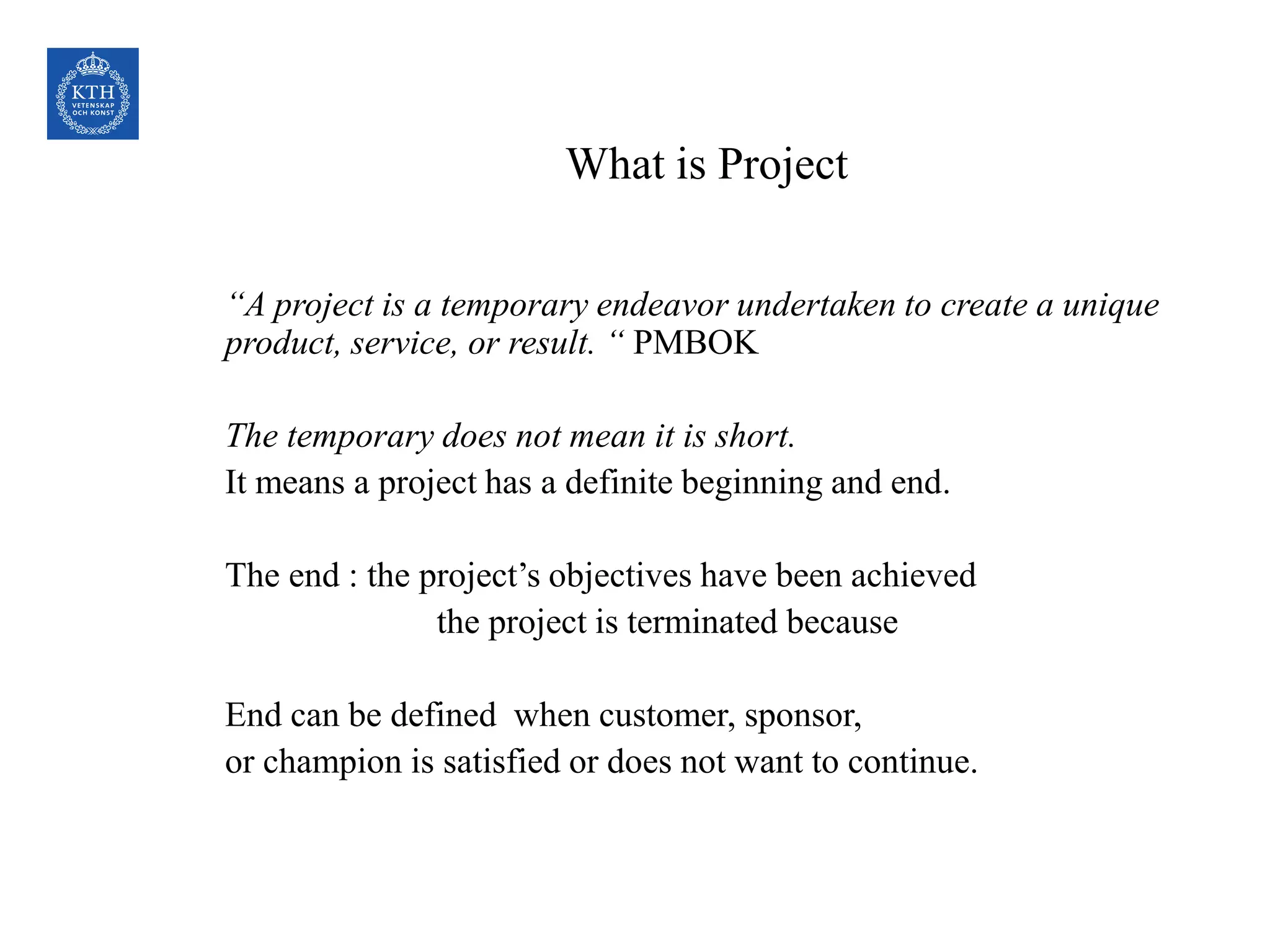 Project Management Introduction General PM lifecycles | PPTX