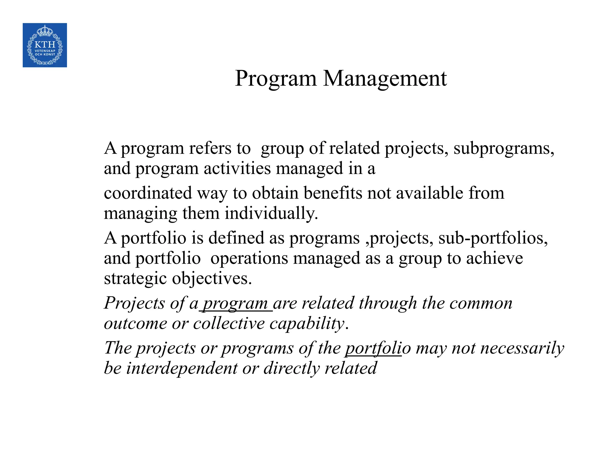Project Management Introduction General PM lifecycles | PPTX