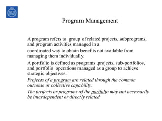 Project Management Introduction General PM lifecycles | PPT