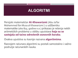 1-20-algoritmi-uvod prezentacija algoritmi | PPTX