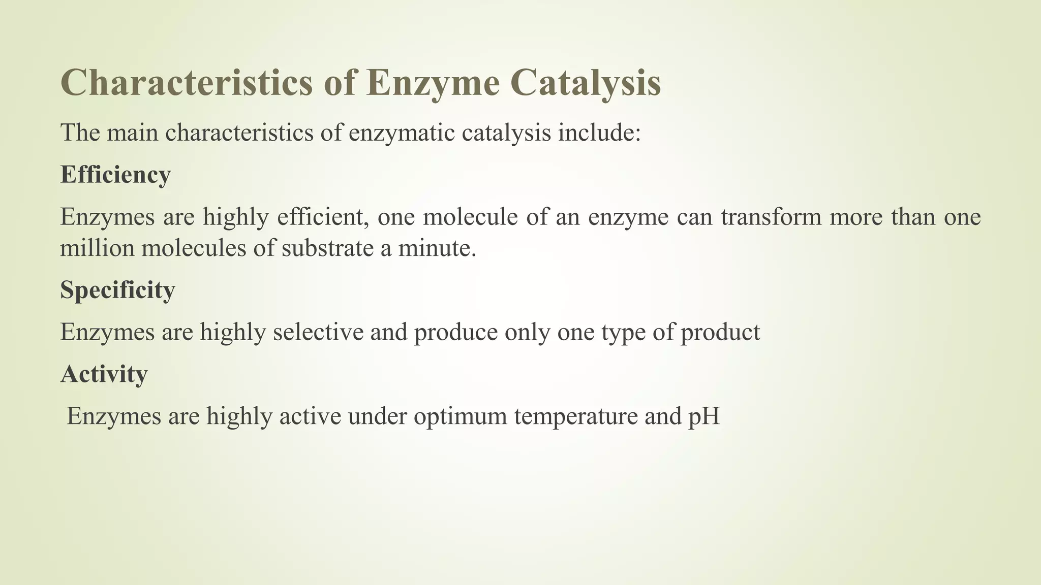 Basics of Enzyme Catalysis | PPTX