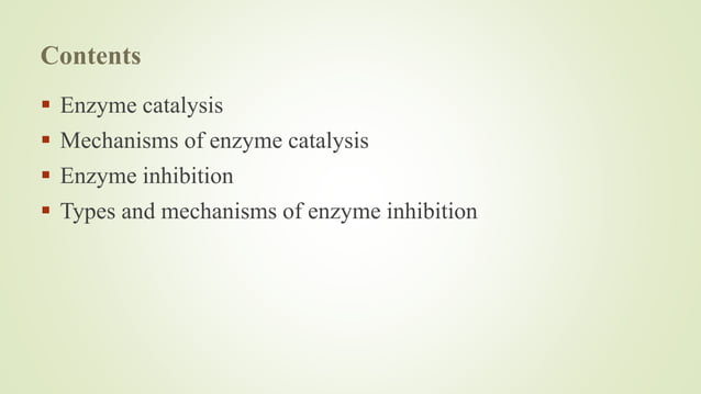 Basics of Enzyme Catalysis | PPTX