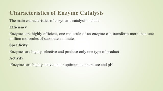 Basics of Enzyme Catalysis | PPTX