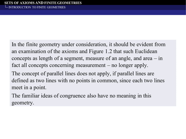 Sets of Axioms and Finite Geometries | PDF | Geography | Science
