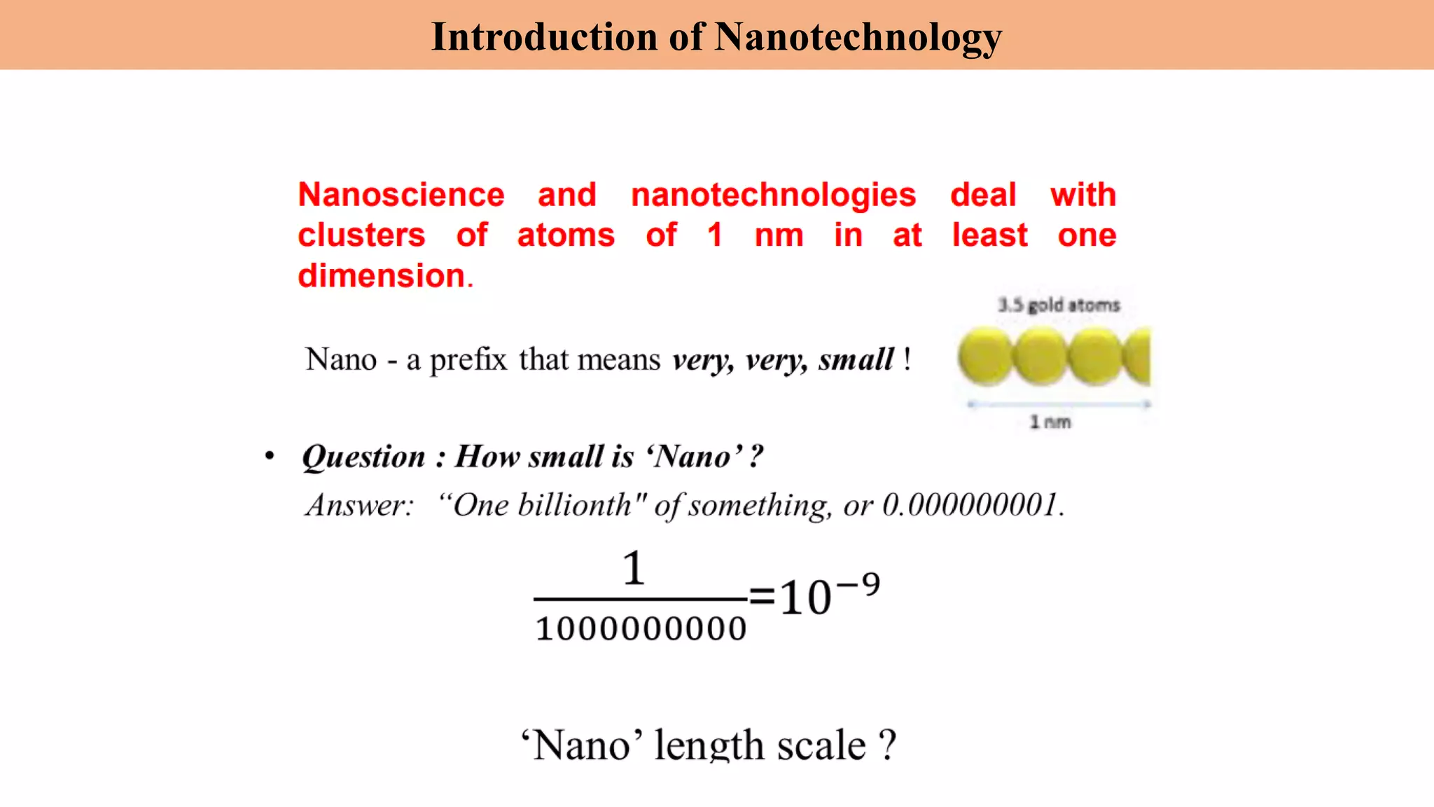 introduction to nanotechnology | PDF