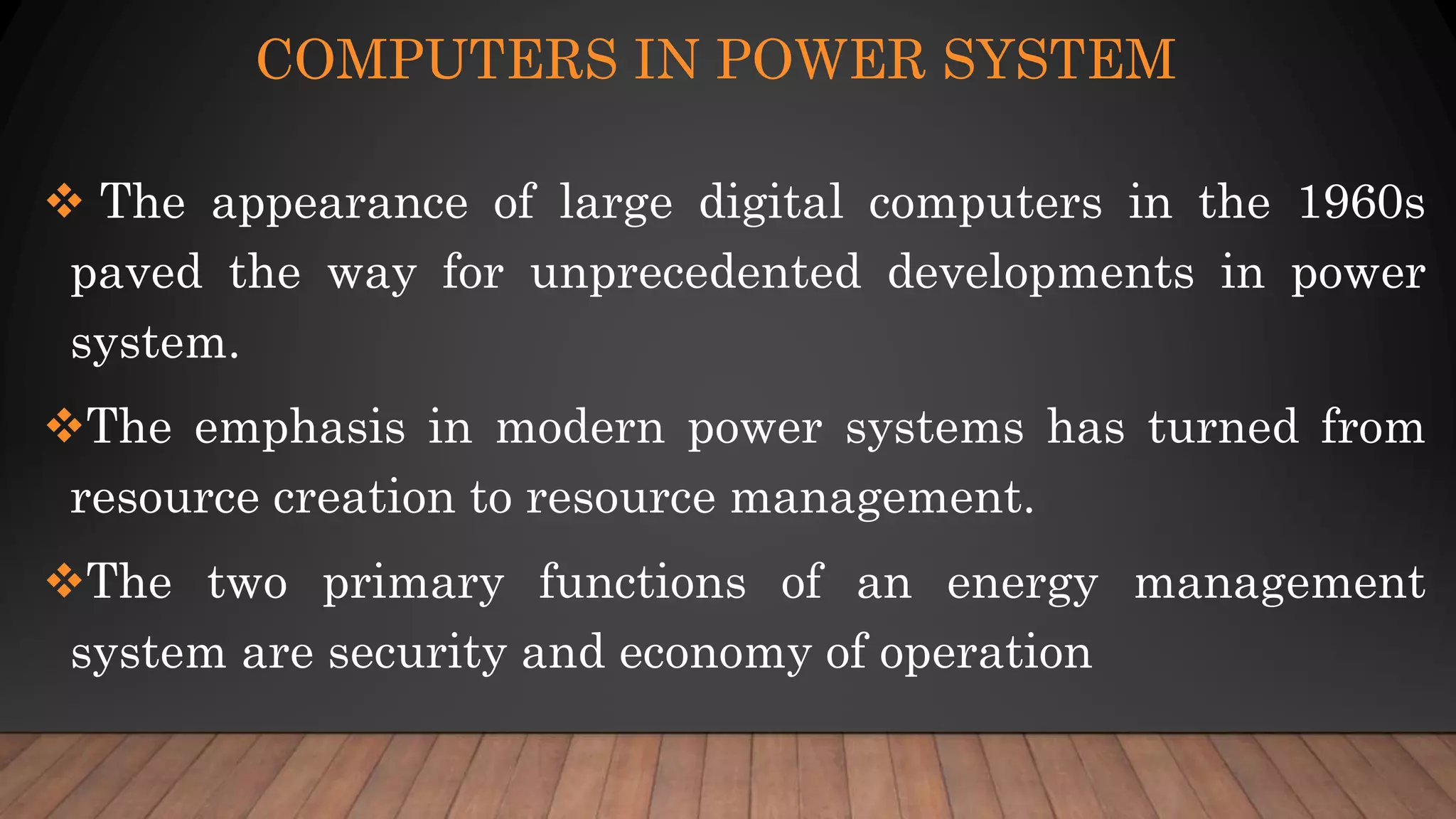 Computer Application In Power System Chapter One Introduction Pptx Computer Software And