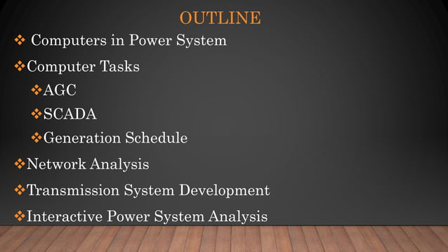 Computer Application In Power System Chapter One Introduction Pptx Computer Software And