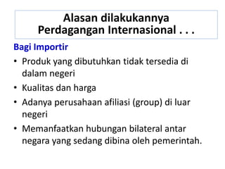 Gambaran Umum Perdagangan Internasional & Fasilitas Kepabeanan | PPTX
