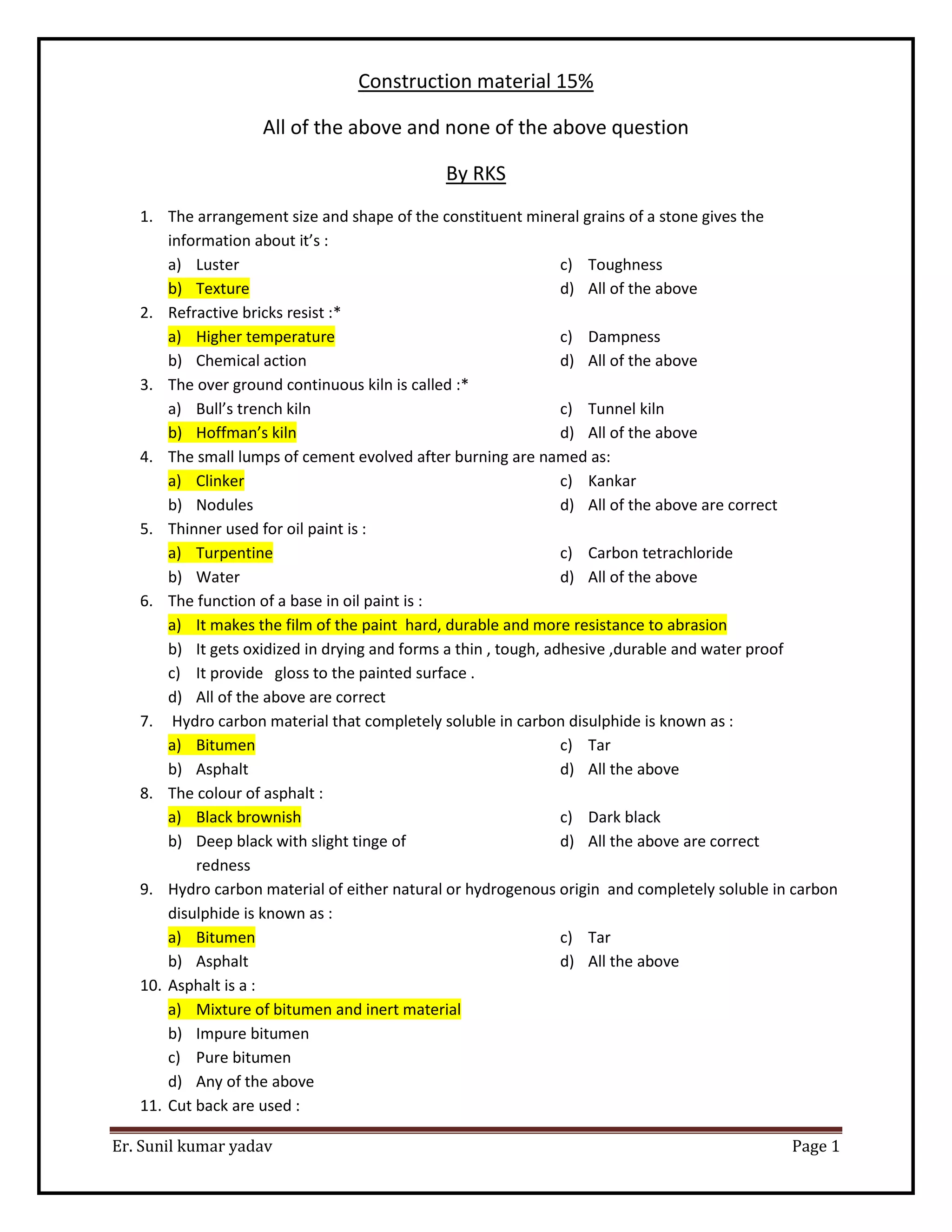 1.construction material | PDF