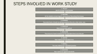 1.1 Work study and method study -Industrial Engineering Basics | PDF