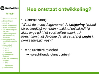 PPT inleiding ontwikkelingspsychologie | PPTX