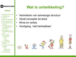 PPT inleiding ontwikkelingspsychologie | PPTX