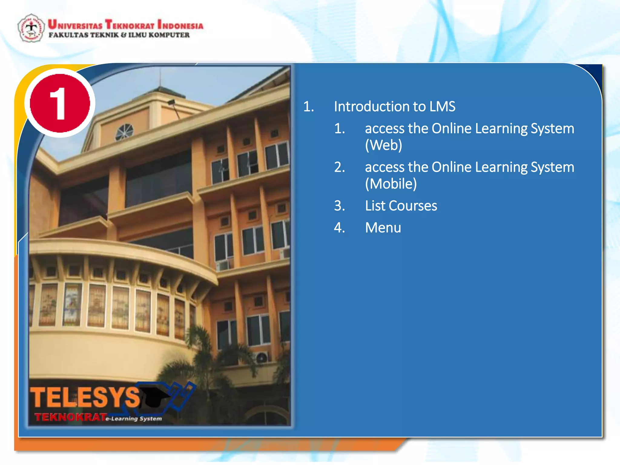 1. introduction lms | PPT