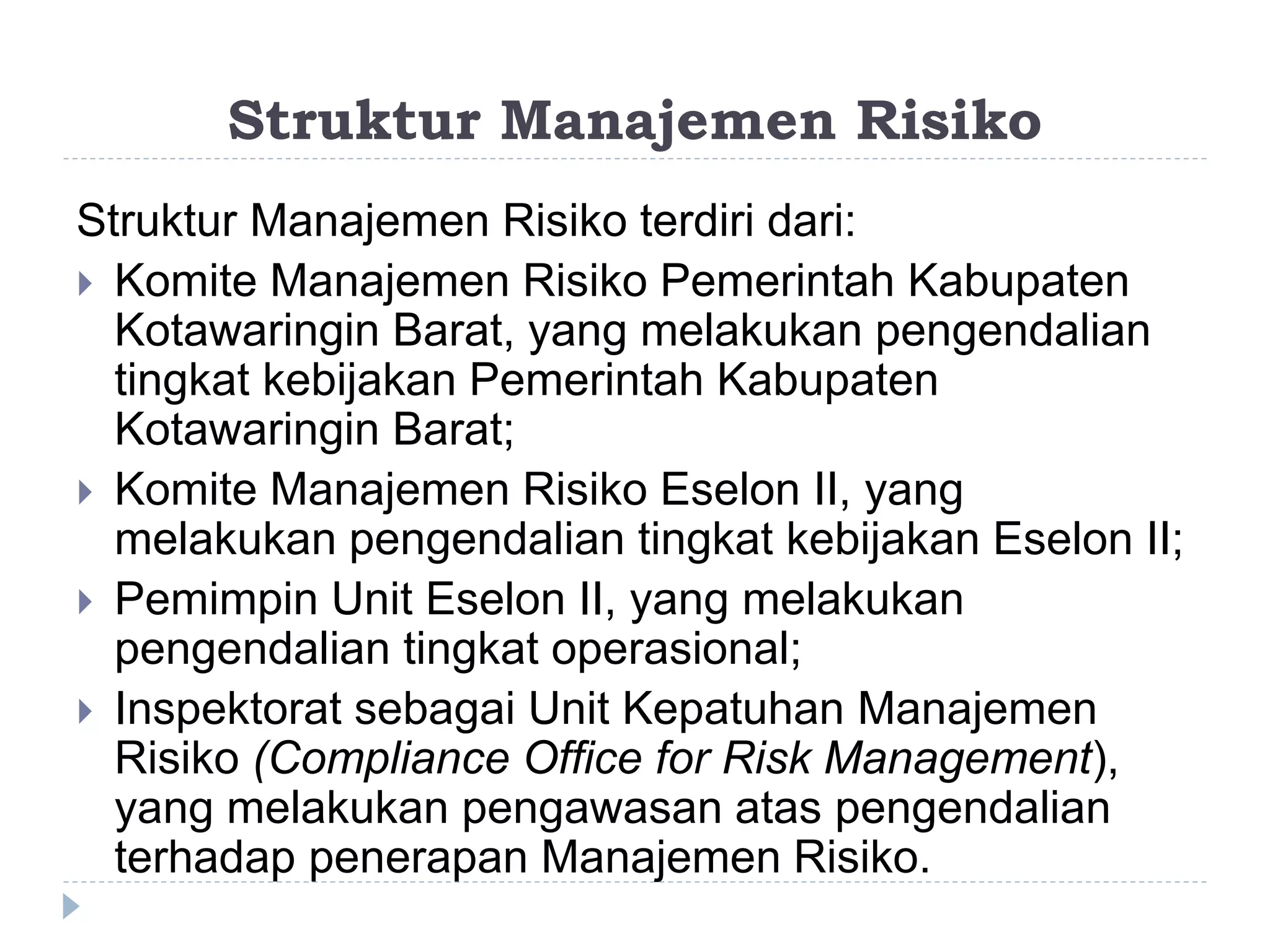 1.gambaran umum manajemen risiko paparan skpd | PPTX