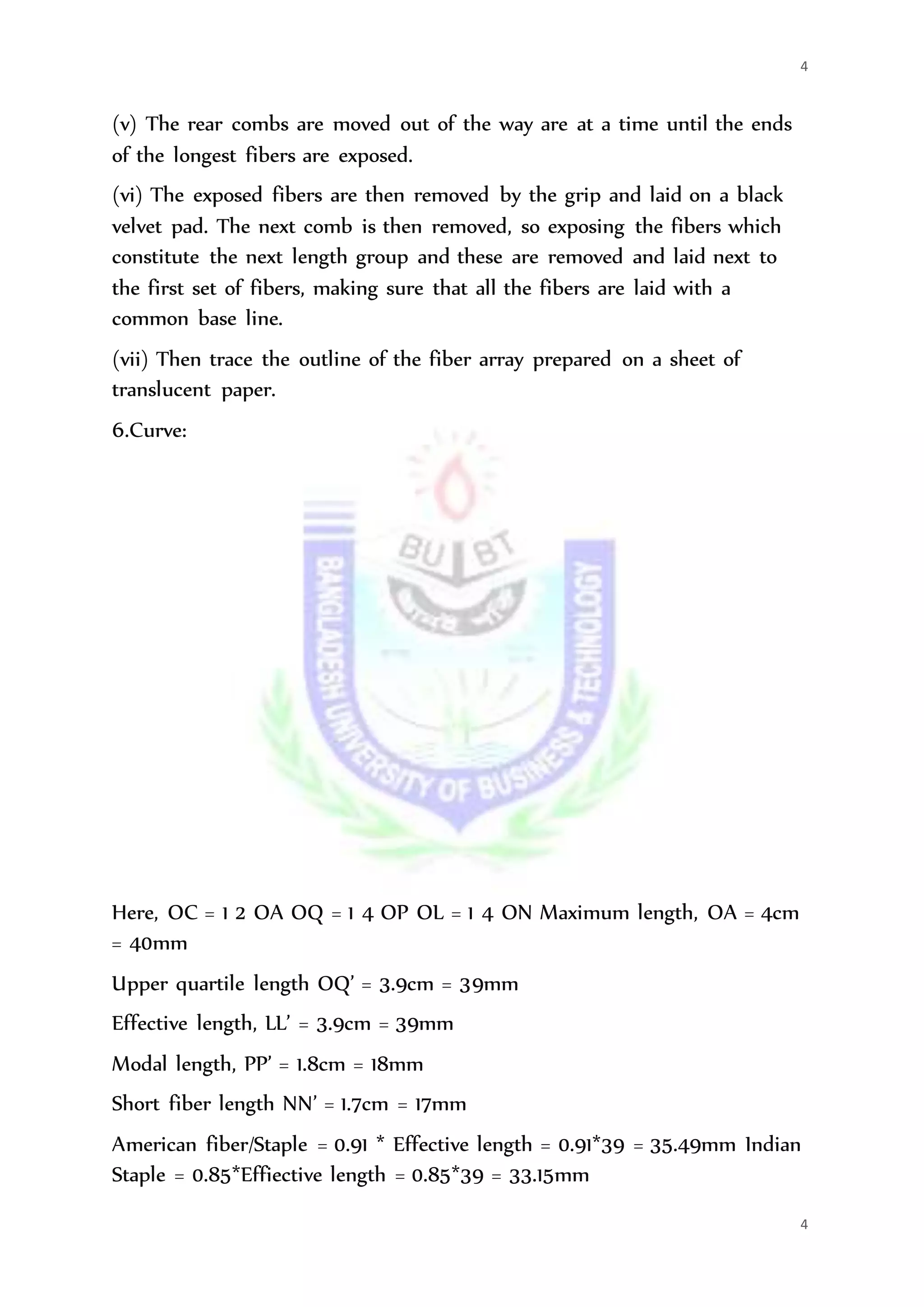 Determination of fiber length by comb sorter diagram | DOC
