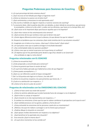 Preguntas Poderosas sesiones de Coaching | PDF