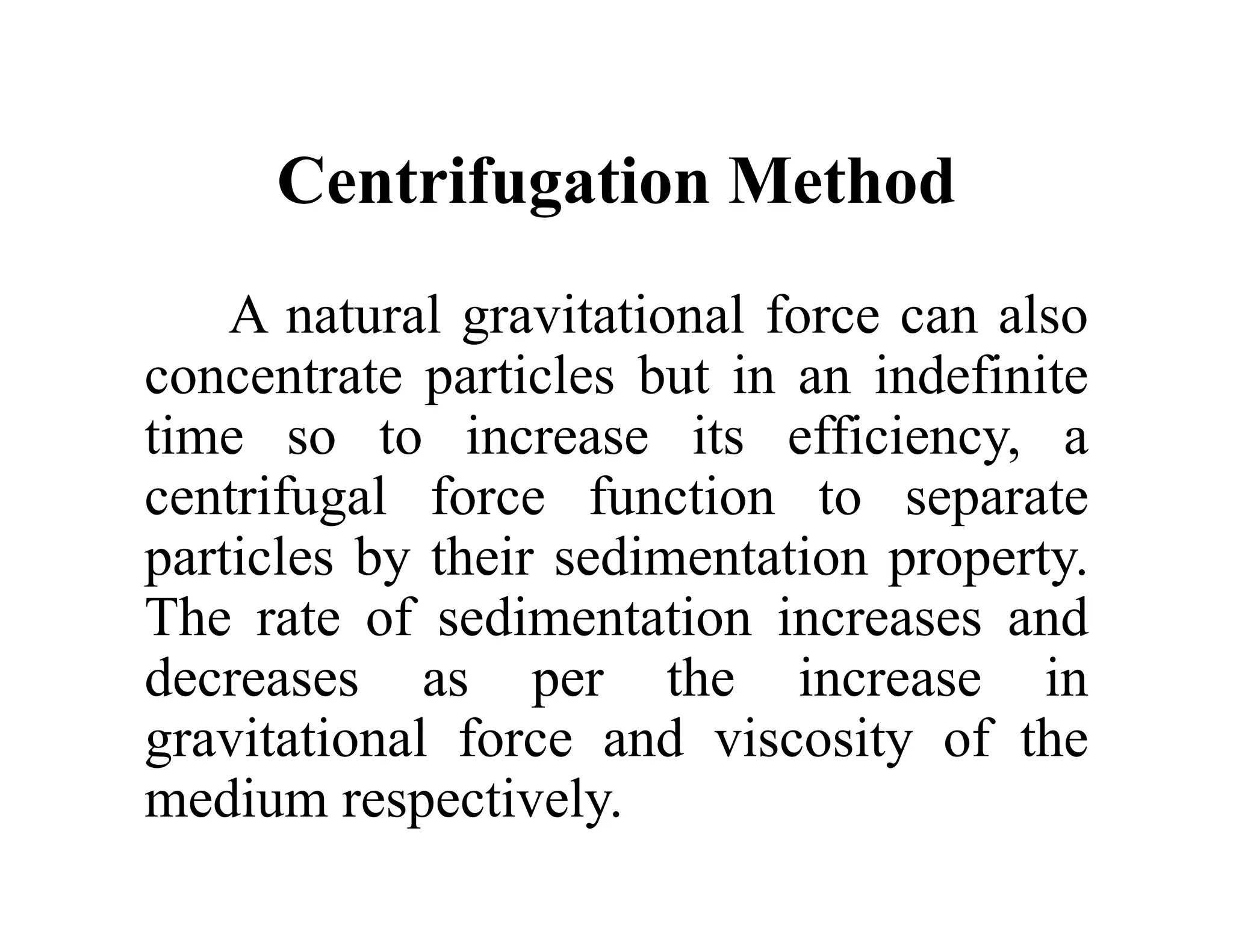 BioMedical Instrumentation-II What is centrifugation? Basic principle ...