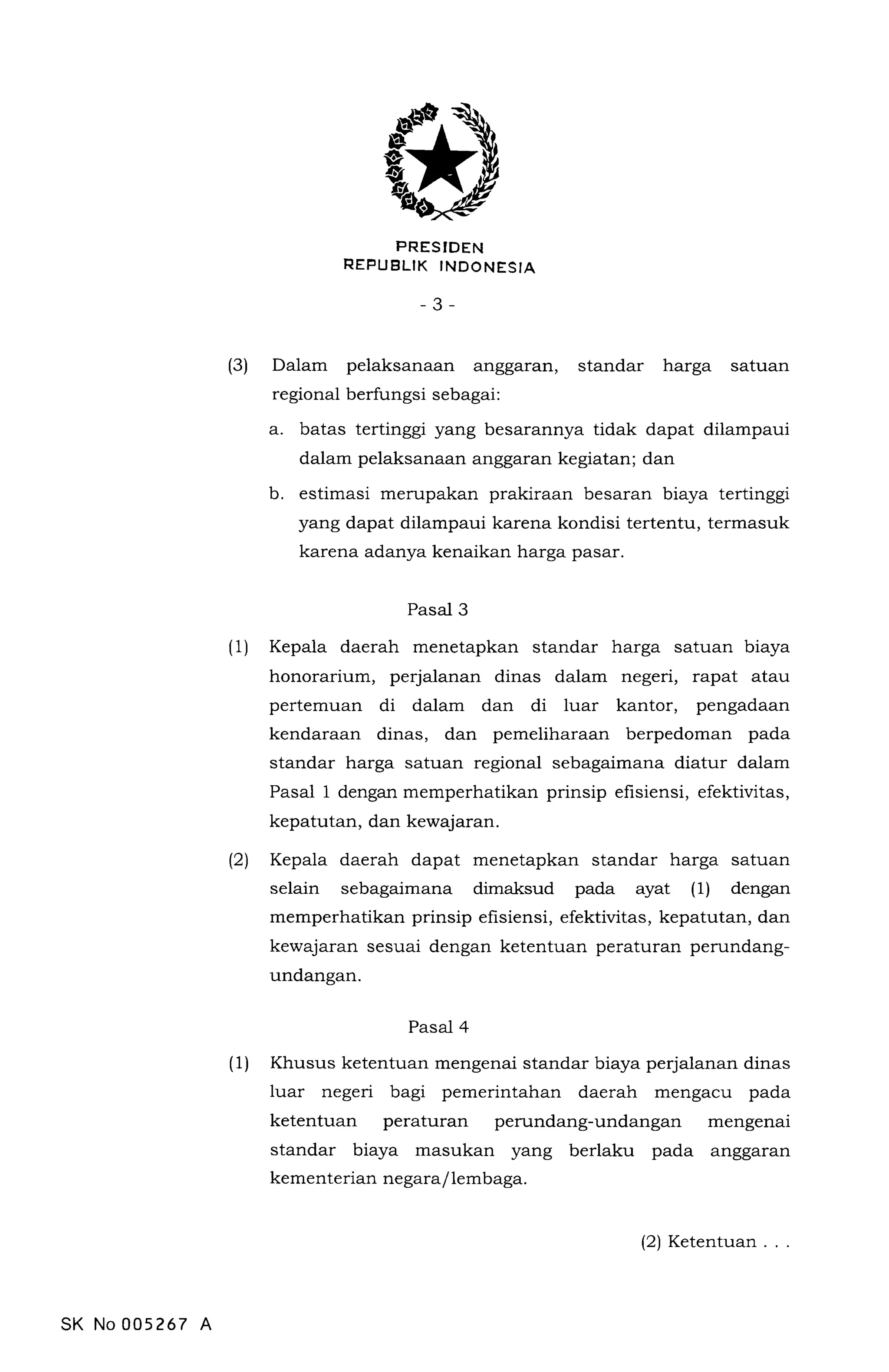 NOMOR 33 TAHUN 2020 TENTANG STANDAR HARGA SATUAN REGIONAL | PDF