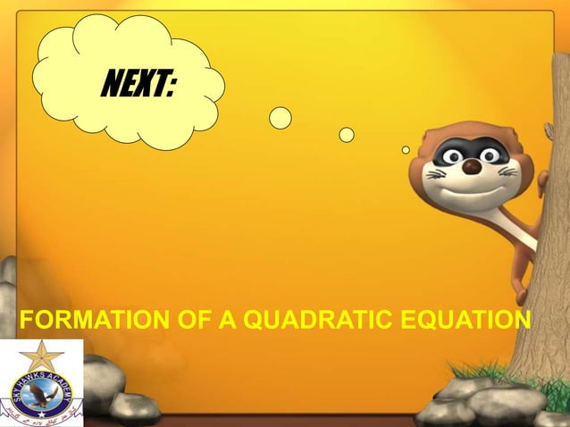 THE RELATION BETWEEN THE ROOTS OF A QUADRATIC EQUATION | PPT | Physics ...