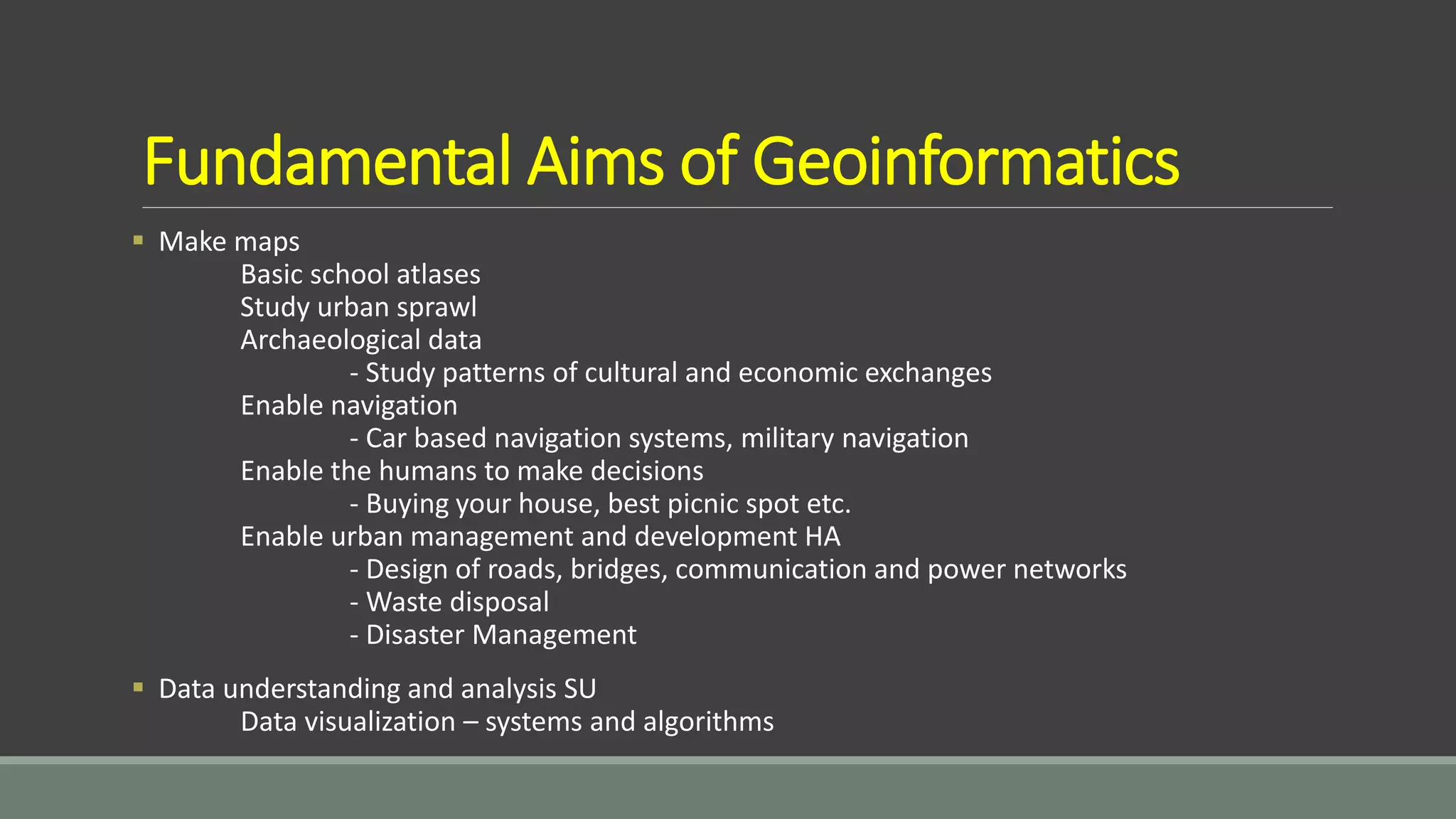 Introduction to Geoinformatics | PPTX