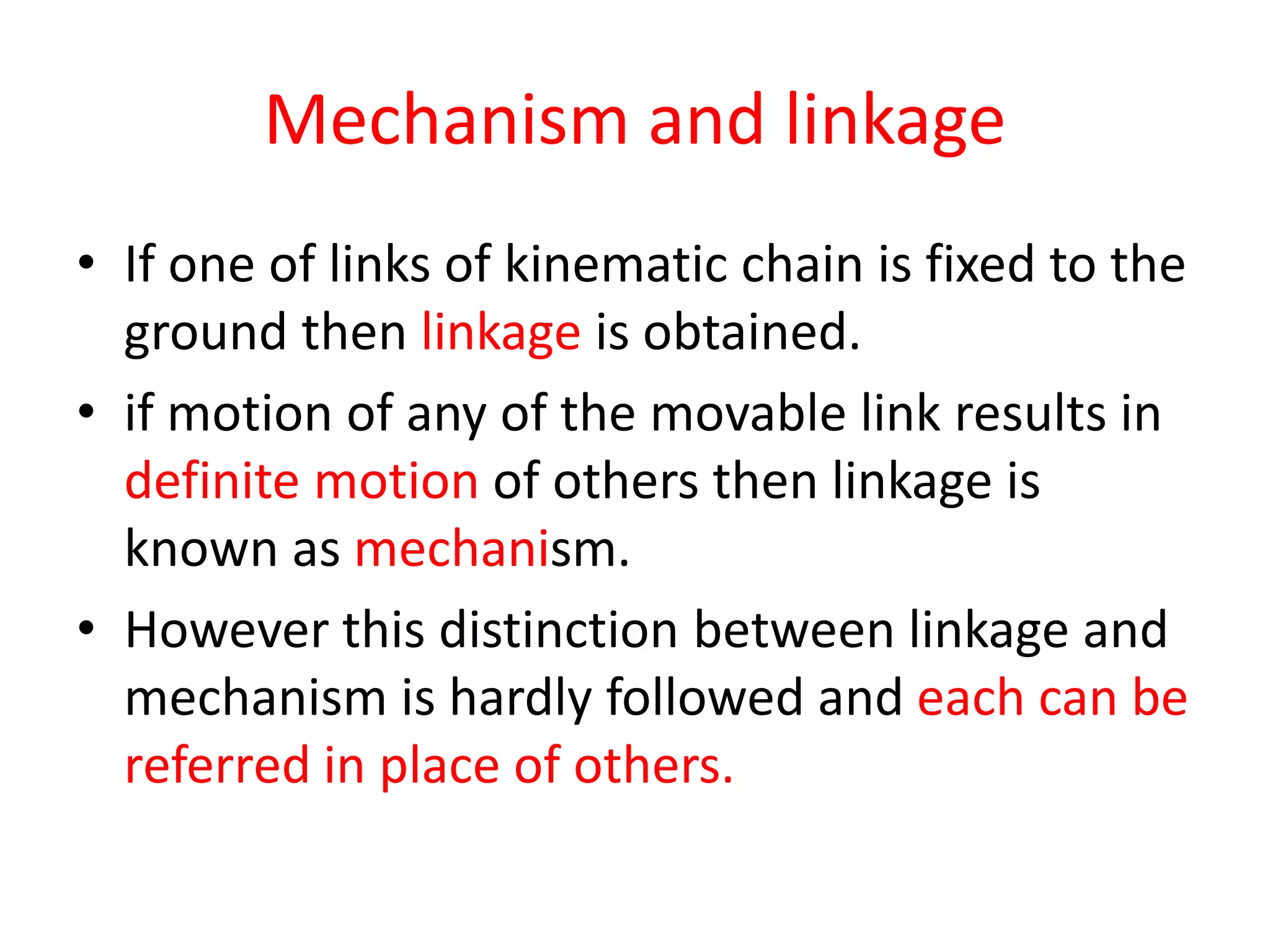 1.fundamentals of kinematics and mechanisms (1) | PPTX