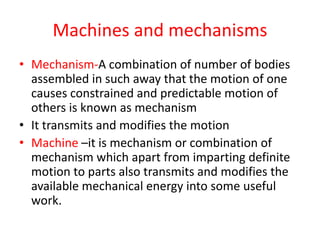 1.fundamentals of kinematics and mechanisms (1) | PPTX | Physics | Science