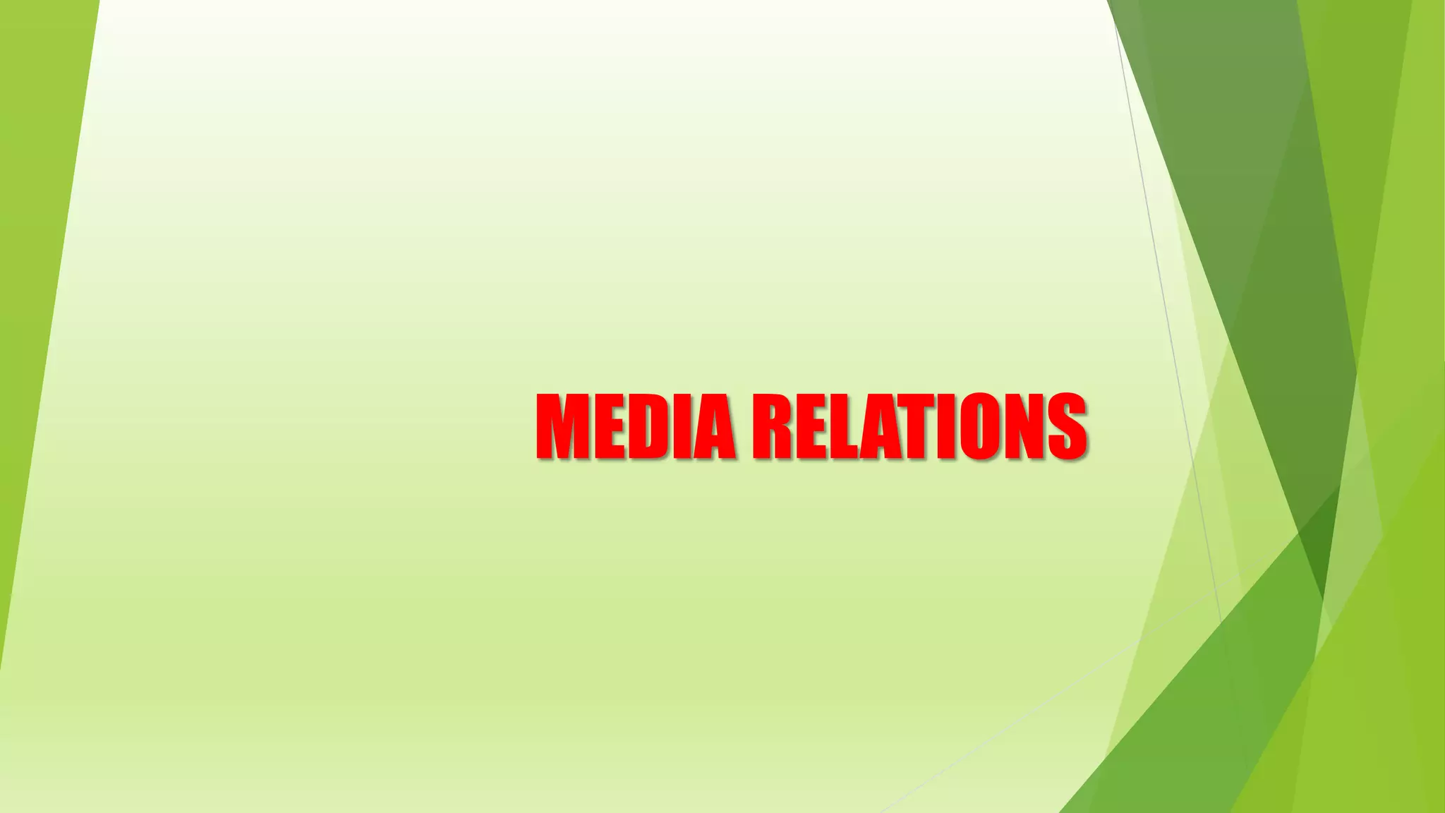 media relations | PPTX