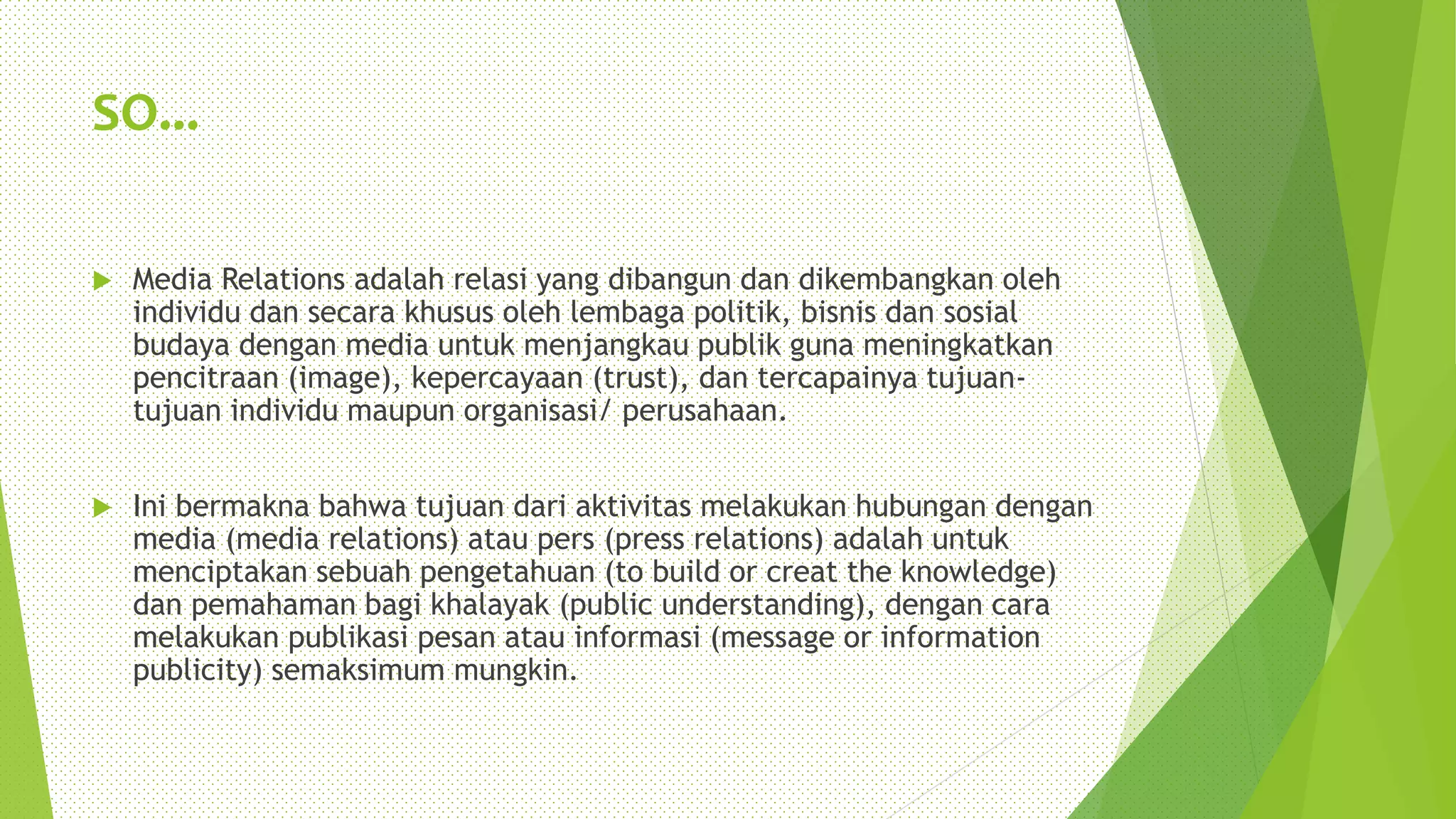 media relations | PPTX