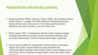 media relations | PPT