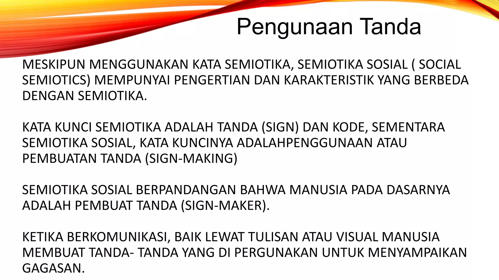 semiotika sosial | PPTX