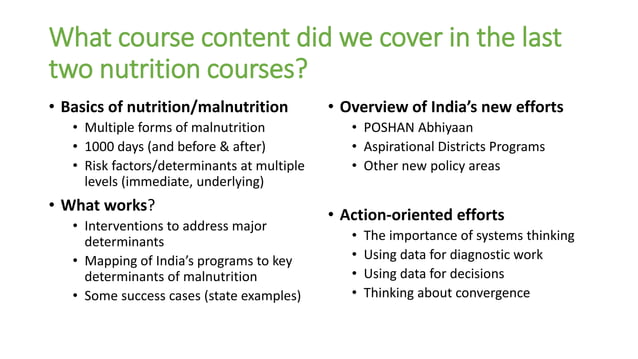 Purnima Menon - Strategic capacity building in nutrition for district ...