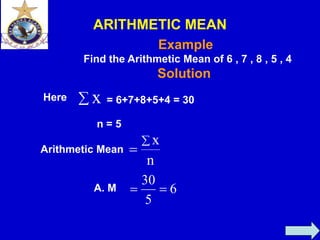 ARITHMETIC MEAN | PPT