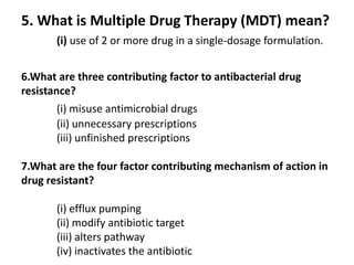 Drug resistance and multiple drug therapy-Dr.Jibachha Sah | PPTX