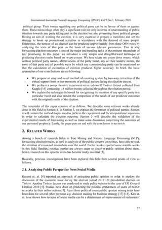 PREDICTING ELECTION OUTCOME FROM SOCIAL MEDIA DATA | PDF