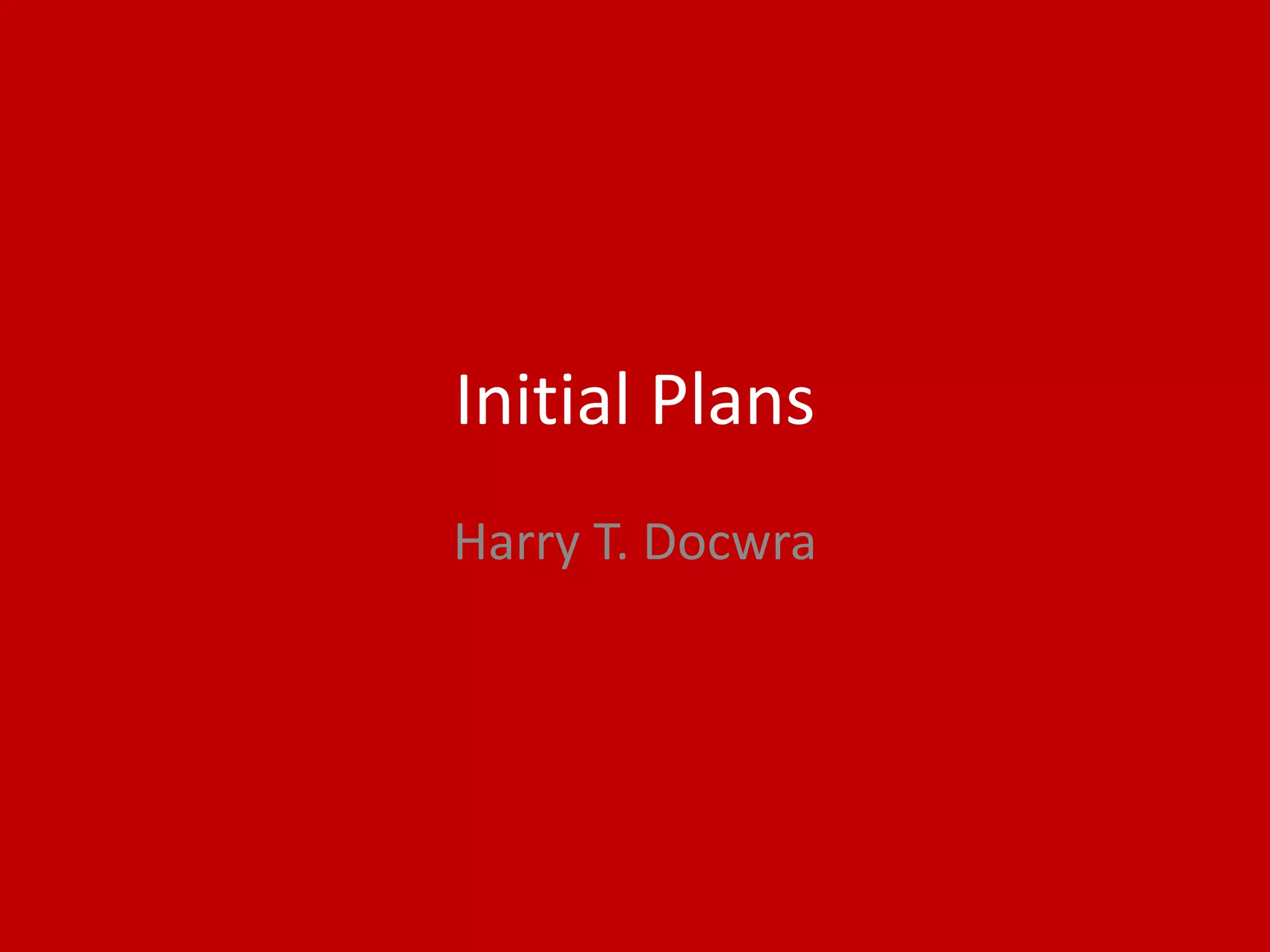 FMP Initial Plans | PPT