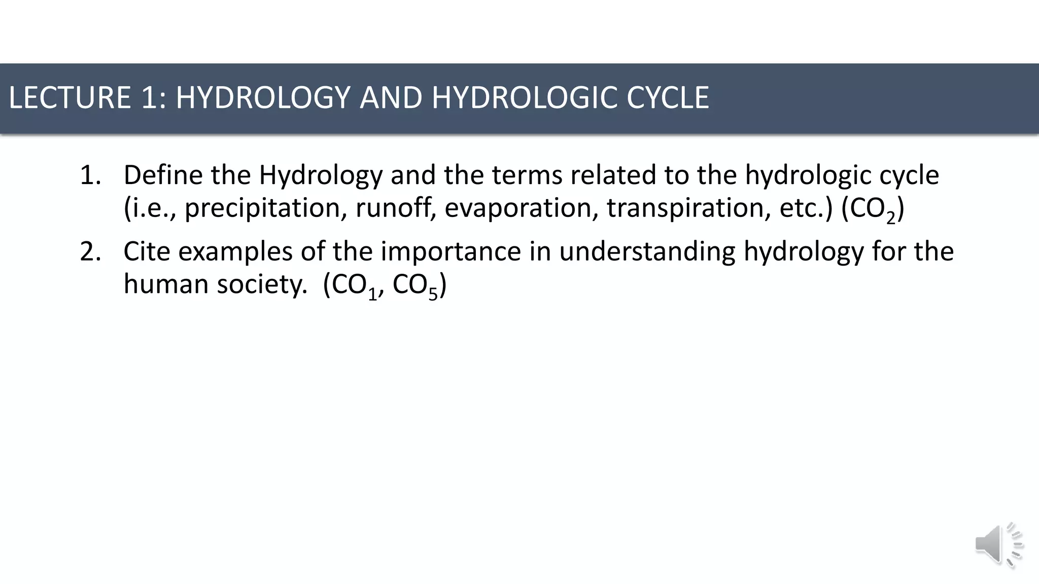 Introduction to Hydrologic Cycle | PPTX