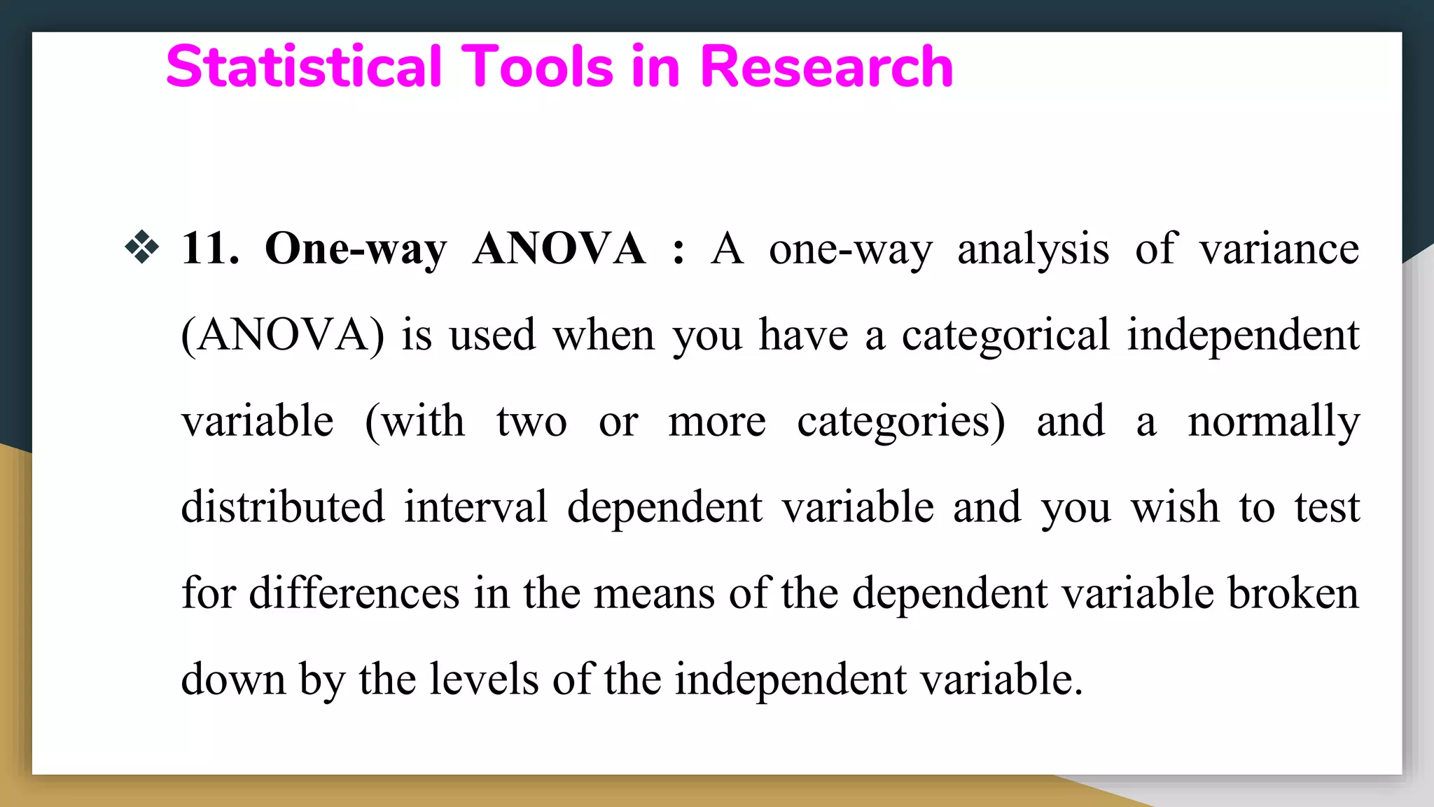 STATISTICAL TOOLS IN RESEARCH | PDF