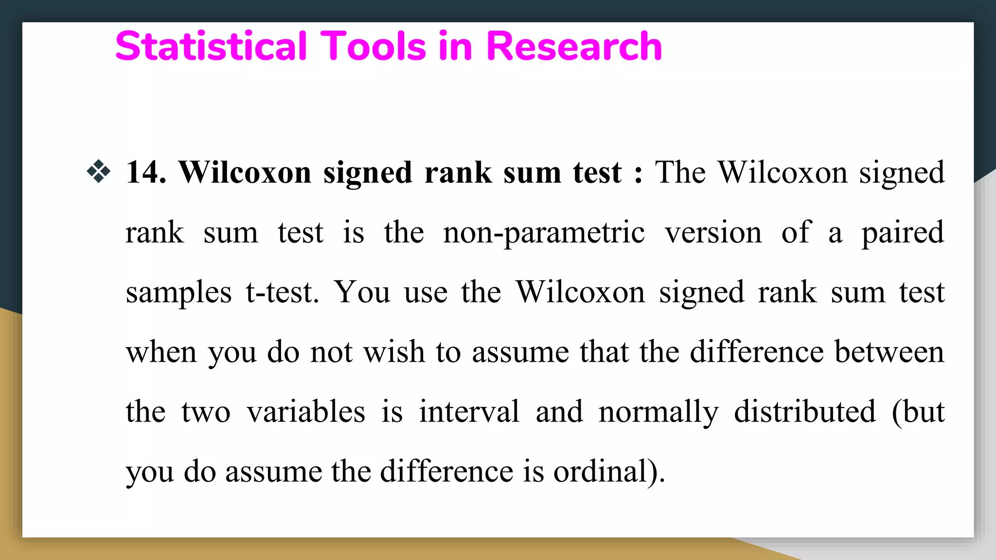 STATISTICAL TOOLS IN RESEARCH | PDF
