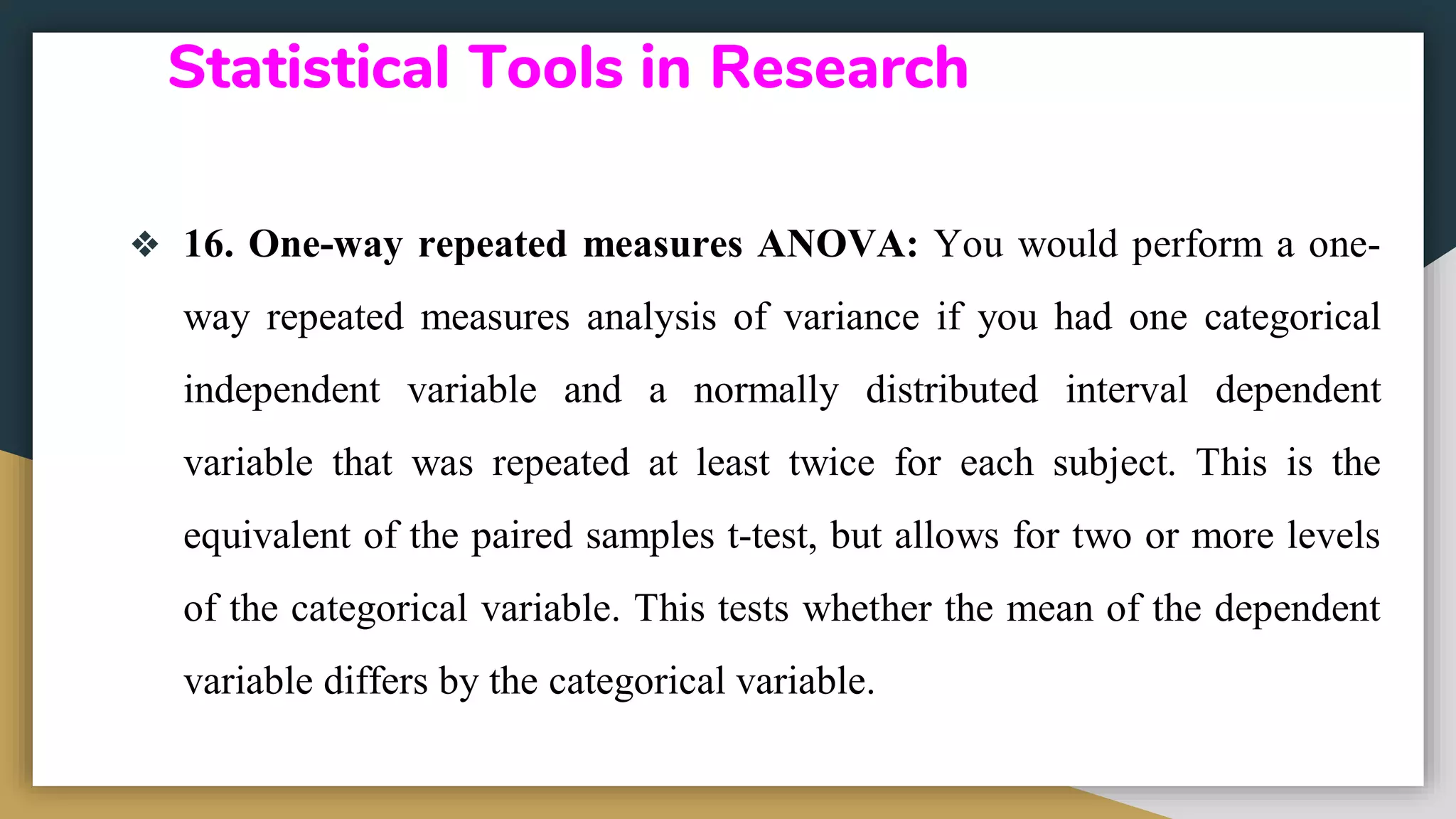 STATISTICAL TOOLS IN RESEARCH | PDF