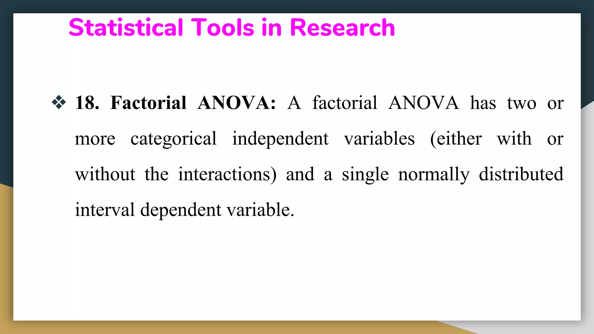 STATISTICAL TOOLS IN RESEARCH | PDF