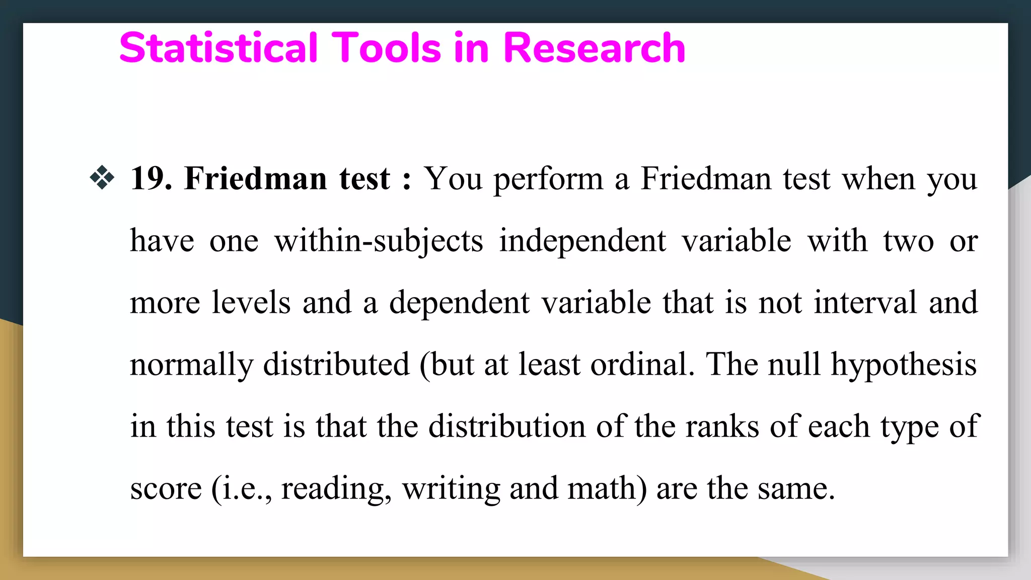 STATISTICAL TOOLS IN RESEARCH | PDF