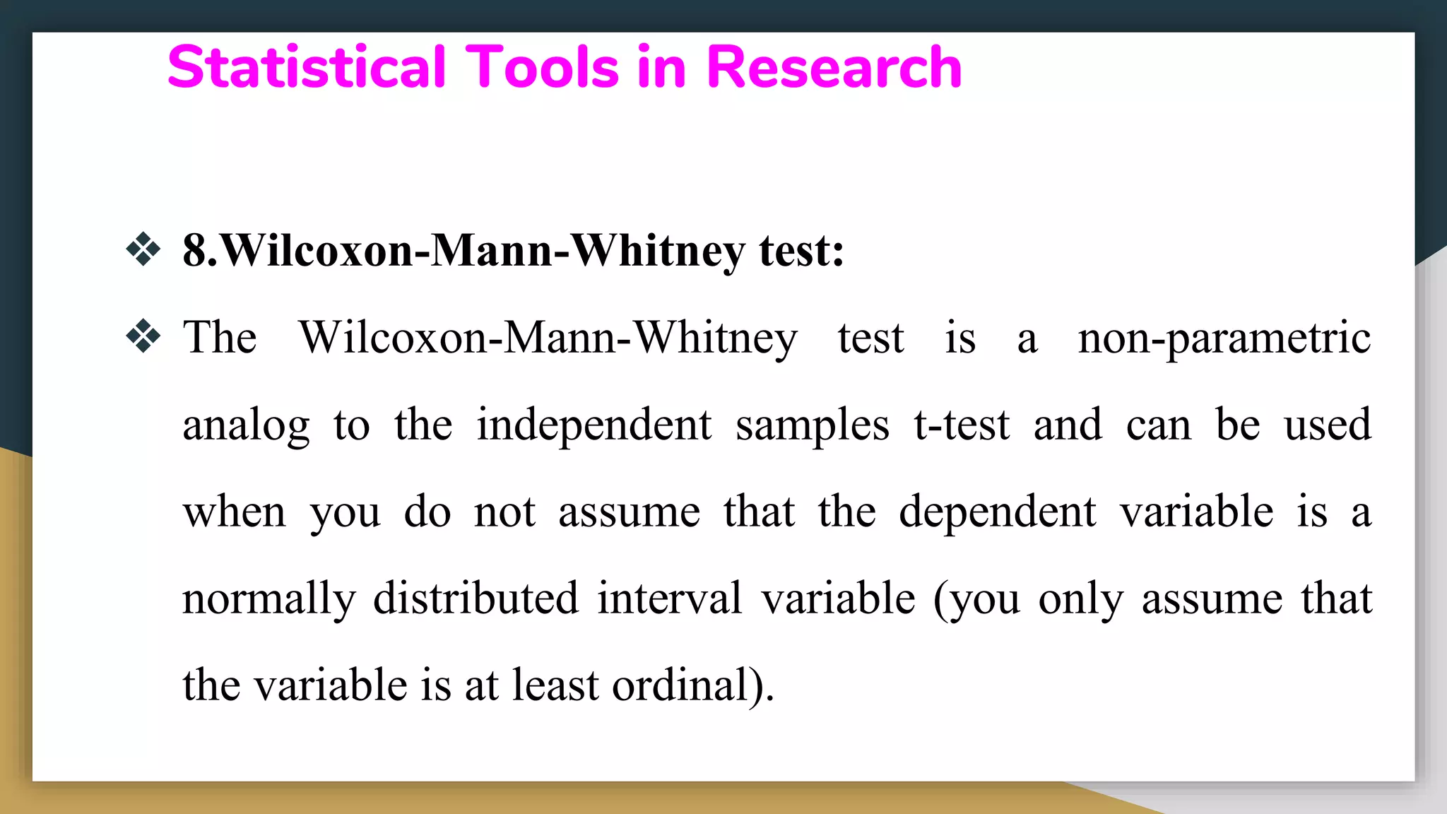 STATISTICAL TOOLS IN RESEARCH | PDF